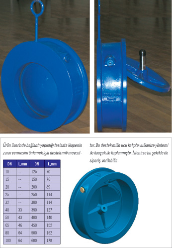 Duyar Vana’dan Yeni Tip Wafer Çalpara (Swing) Çekvalf